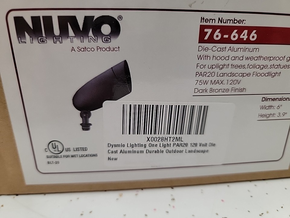 Nuvo Lighting SF76/646 One Light PAR20 120 Volt Die Cast Aluminum ...