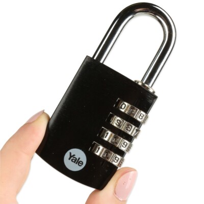 YALE COMBINATION PADLOCK 4 Digit School Gym Toolbox Locker Dial Code ...