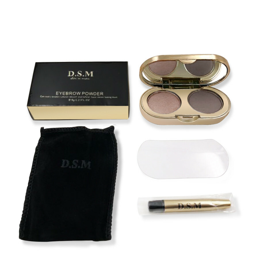 D.S.M Eyebrow Powder 2 Colors Waterproof Eye Brow Eyeshadow Palette ...
