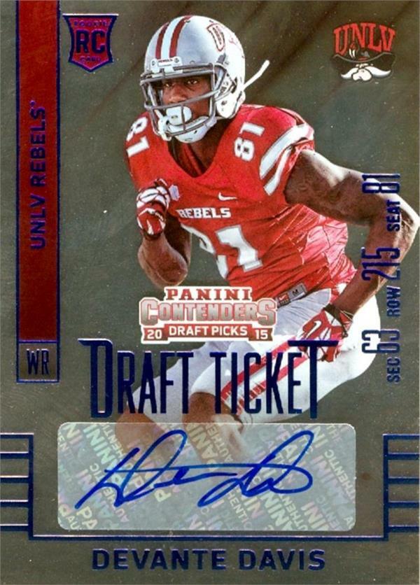 Devante Davis autographed Football Card 2015 Panini Contenders Draft ...