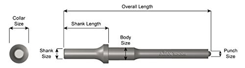 Ajax Tool Works A1104 Pneumatic Bit, Roll Pin Driver, 3/8" Punch ...