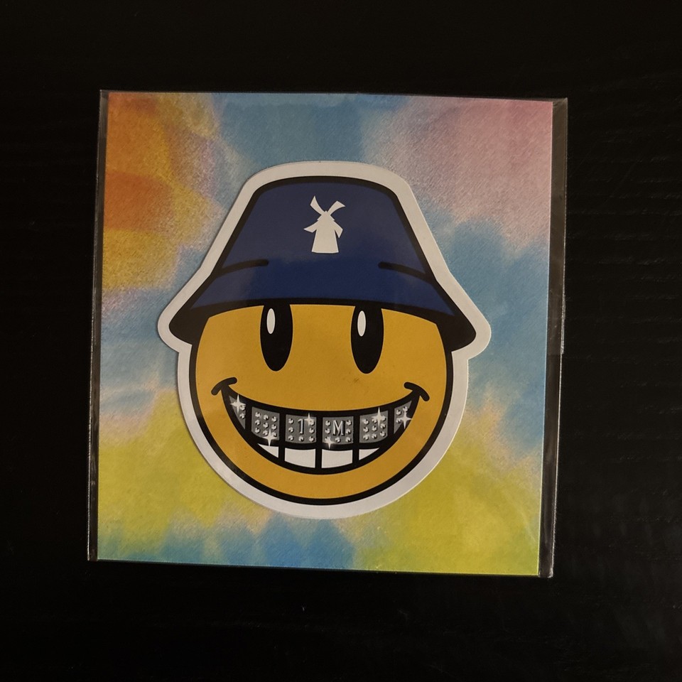 Dutch Bros 1M Smiley Face Hat Employee Exclusive Sticker | eBay