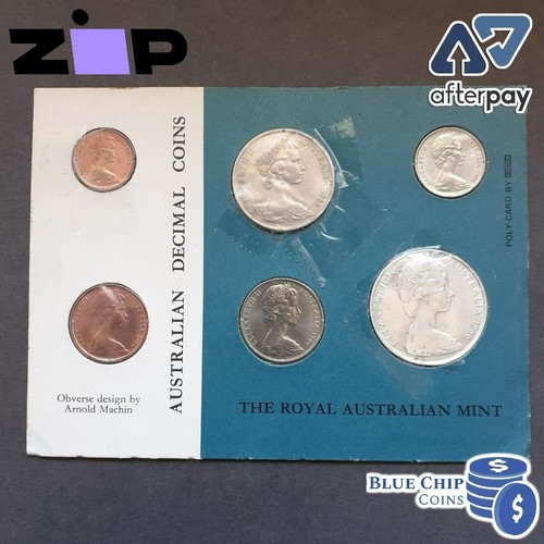 1966 UNC Australian 1c To 50c 6 Coin Mint Set Blue Card | eBay Australia