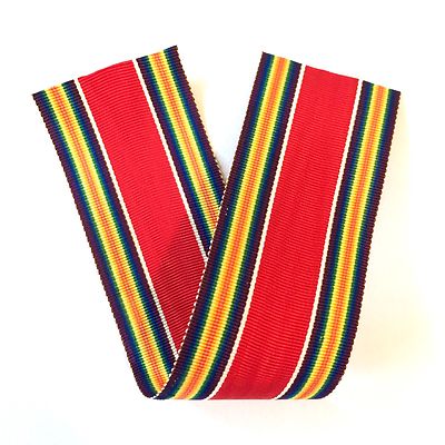 WWII U.S. VICTORY MEDAL RIBBON DRAPE 6 INCH LENGTH VINTAGE "NEW OLD ...