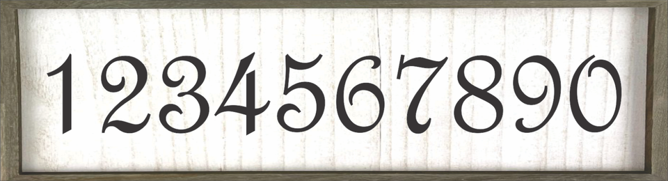 STENCIL French Script 4" Numbers Country Farmhouse Wedding House Bride ...