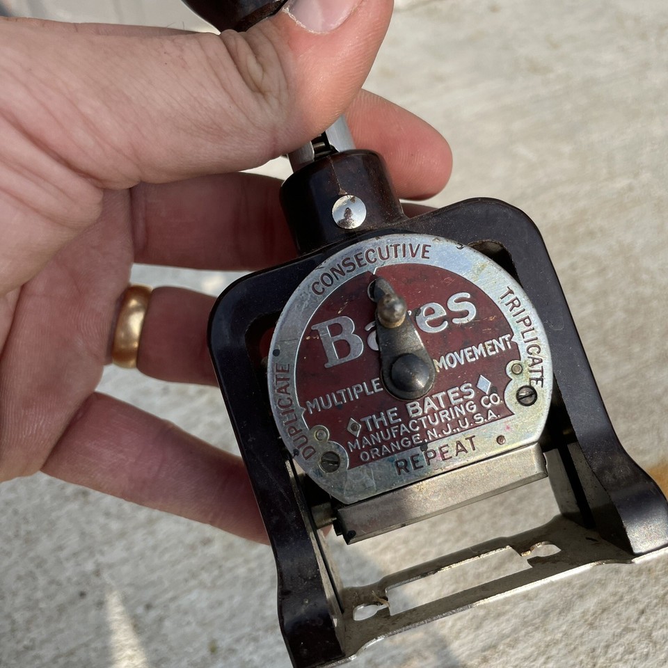 Vintage Bates Multiple Movement Numbering Machine Stamp 6 Wheels Style ...