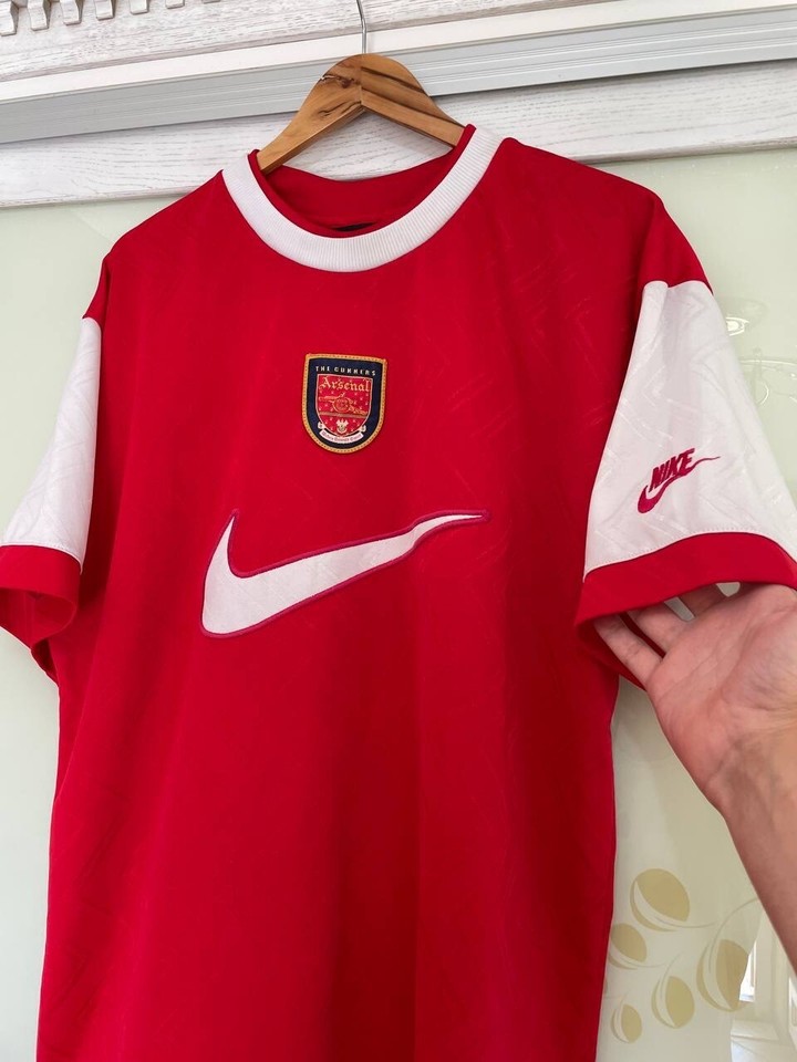 Arsenal Vintage 90’s Soccer Training Jersey Football Shirt Kit Size XL ...