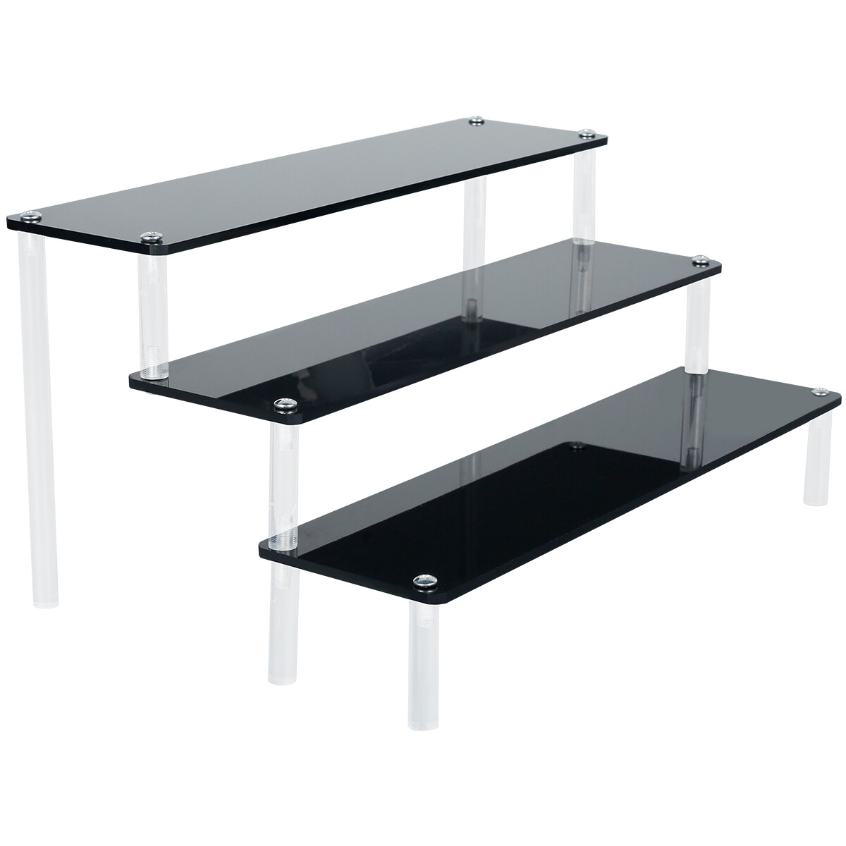 Acrylic Display Riser 3 Layers Black Acrylic Display Stand Cupcake ...