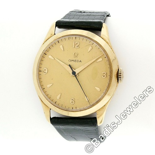 Vintage 1949 18k Gold Omega Tresor 17j Mechanical Wrist Watch 2624 ...