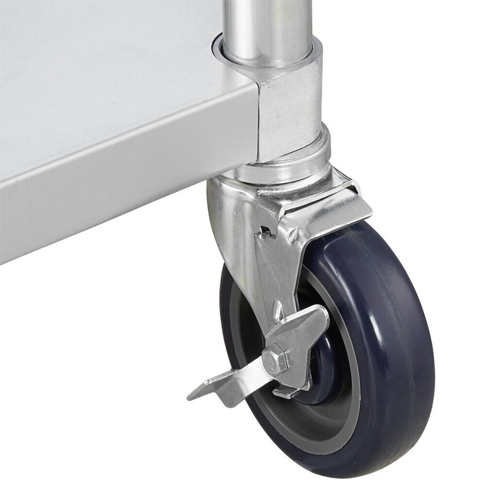 24"W x 36"L Stainless Steel Prep Work Restaurant Table with Backsplash ...