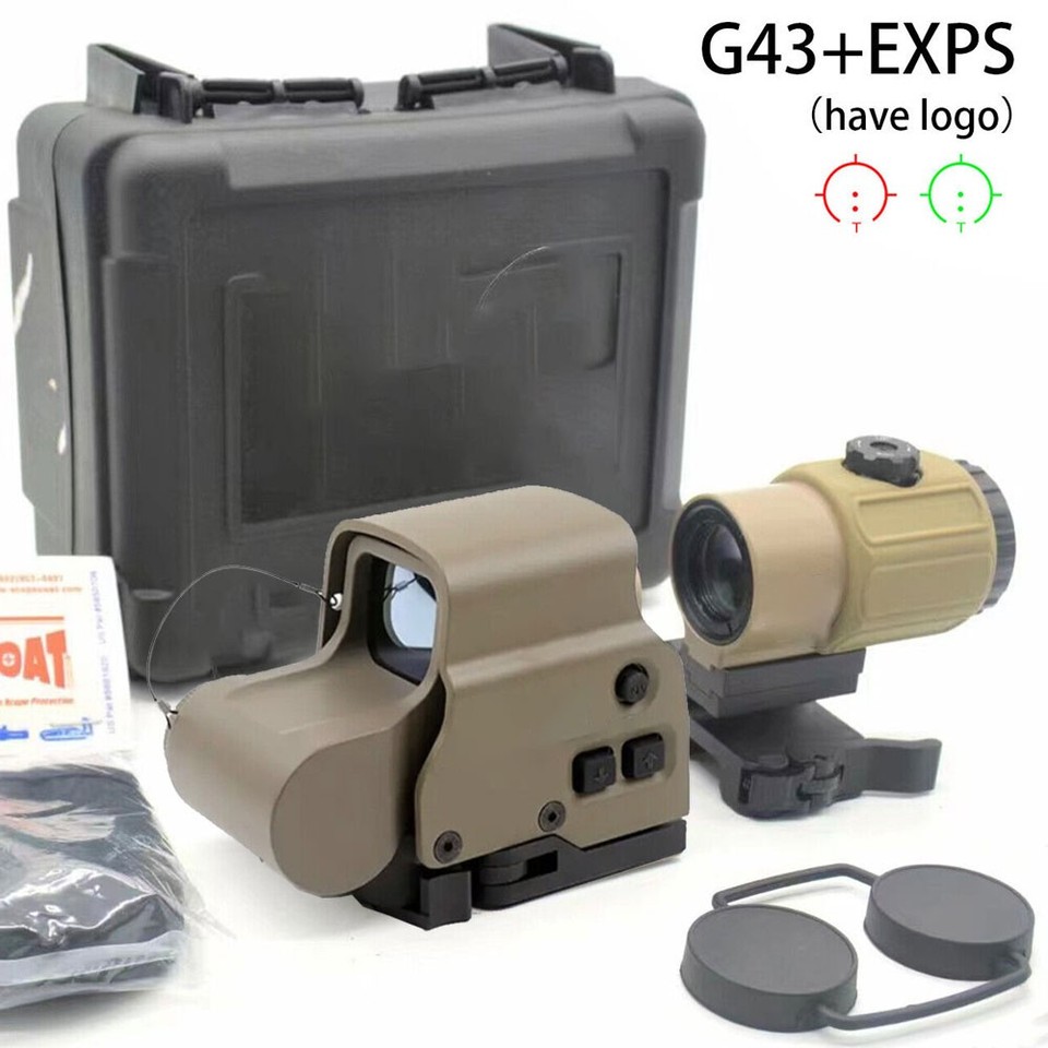 G43 3X Sight Magnifier with Switch Side QD Mount + 558 Red/Green Dot ...