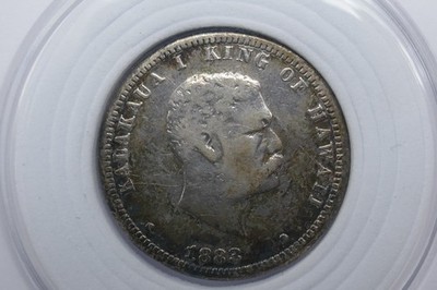 Hawaii 1883 Kalakaua I King of Hawaii ¼ Dollar Silver Coin | eBay