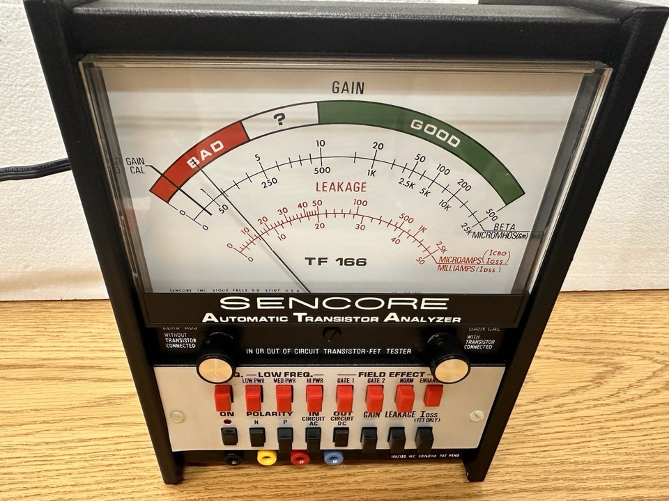 Vintage SENCORE Automatic Transistor Analyzer With Reference Book Turns ...