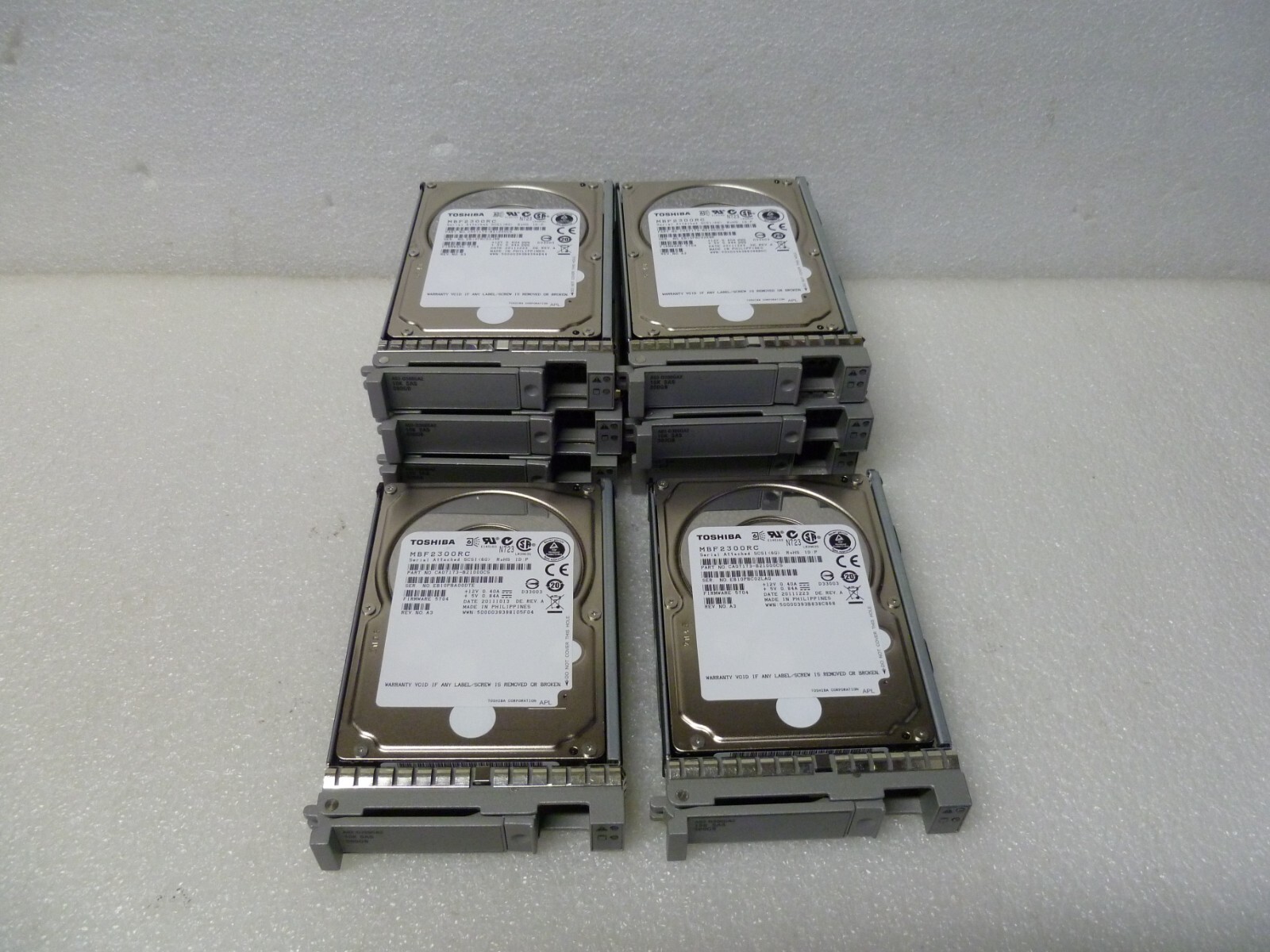 LOT OF 8 CISCO TOSHIBA MBF2300RC 300GB SAS 2.5" SERVER HARD DRIVE | eBay