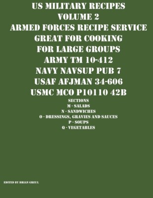 Us Military Recipes Volume 2 Armed Forces Recipe Service Great For ...