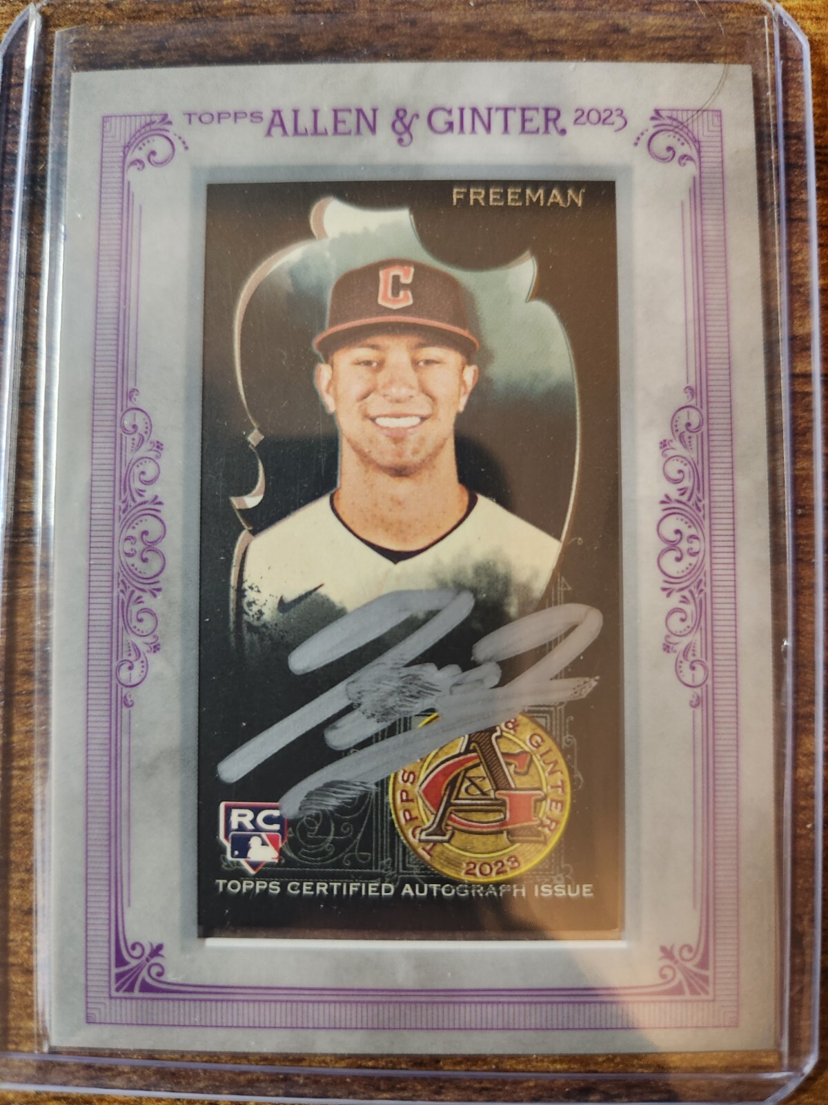 2023 Topps Allen & Ginter X Taylor Freeman RC Mini Silver Frame Auto 6/ ...