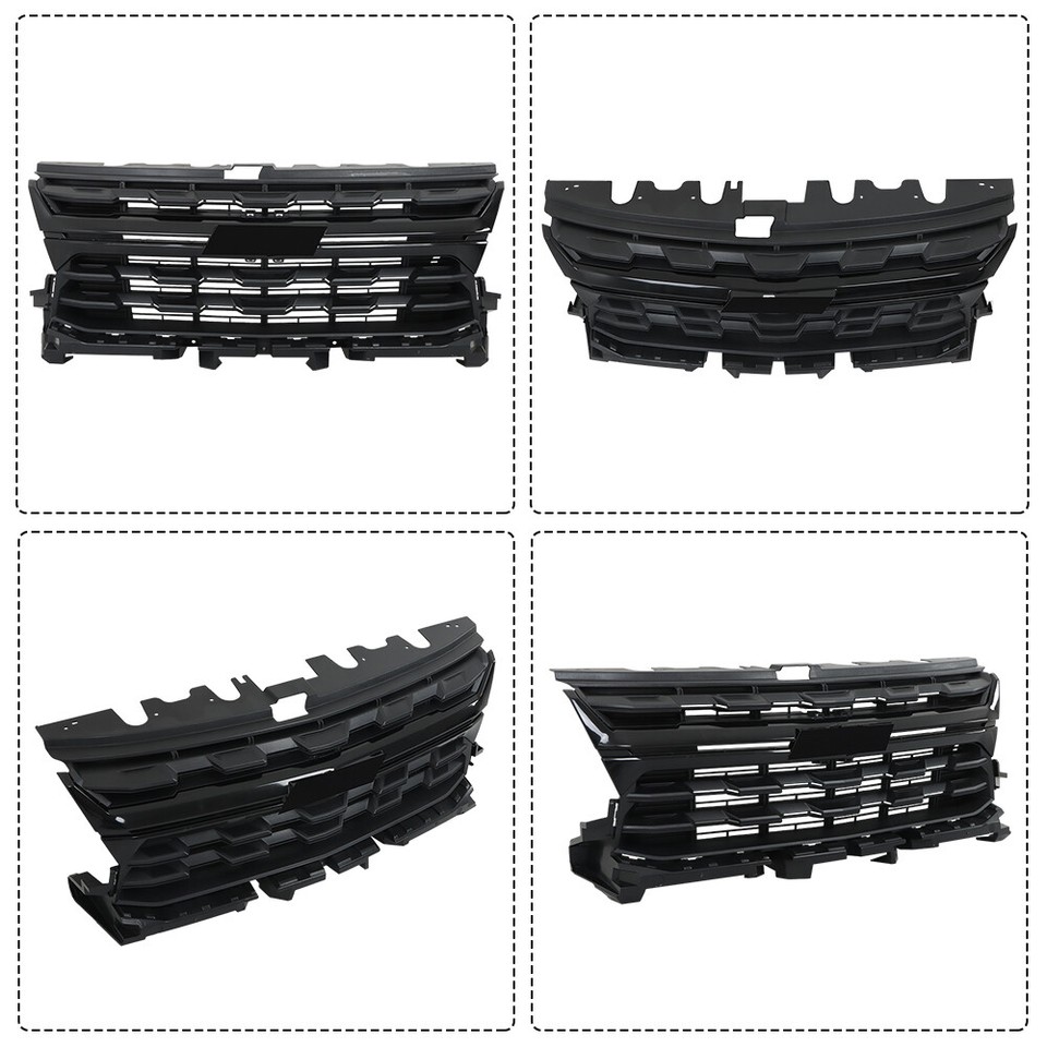Front Bumper Grille Gloss Black For Chevrolet Colorado 2021-2022 ...