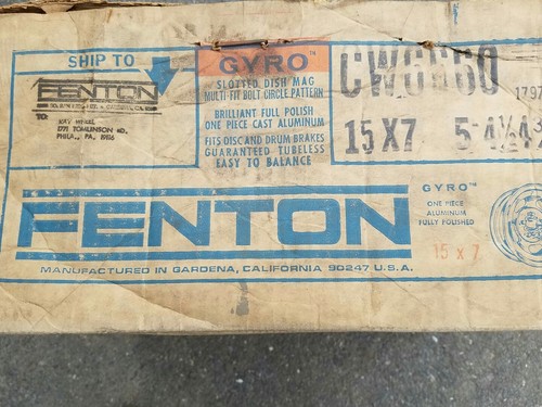 Nos Fenton Gyro Racing Wheel 15 × 7 Aluminum Slot Chevrolet GM Ford ...