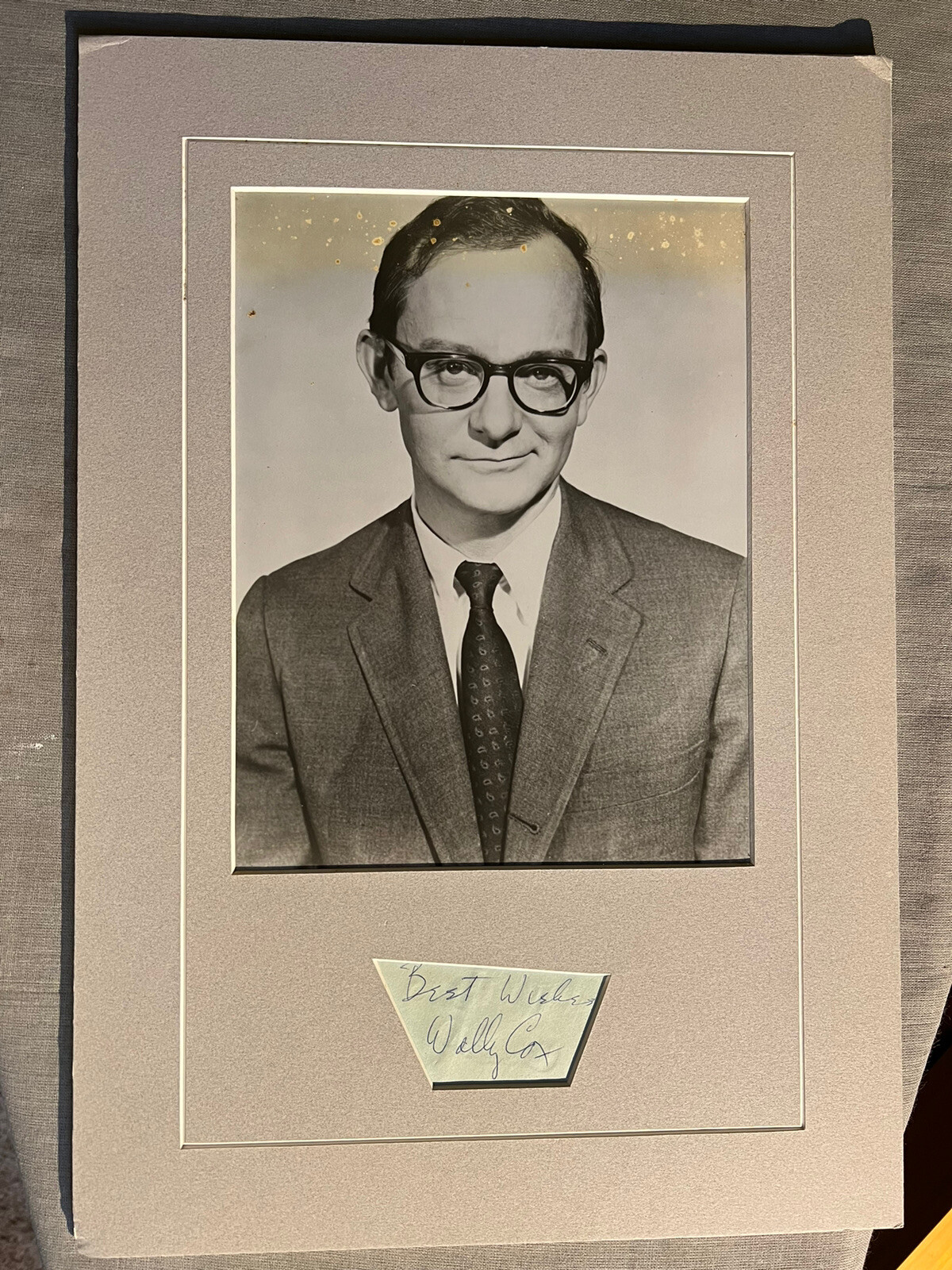 Wally Cox Actor 8x10 Matted Signed Mister Peepers Voice Of Underdog COA ...