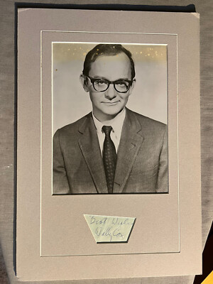 Wally Cox Actor 8x10 Matted Signed Mister Peepers Voice Of Underdog COA ...
