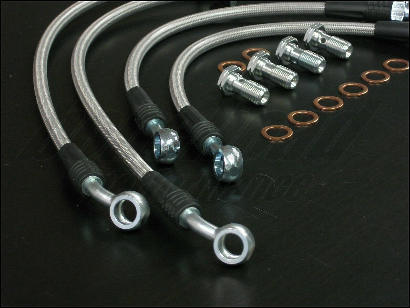 Techna-Fit Stainless Steel Braided Brake Lines for 1995-1998 Nissan ...