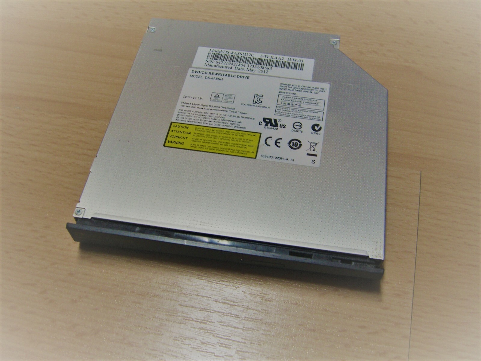 Asus DVD Multi SATA Drive/Burner with Bezel ( DS-8A8SH17C ) for Asus ...