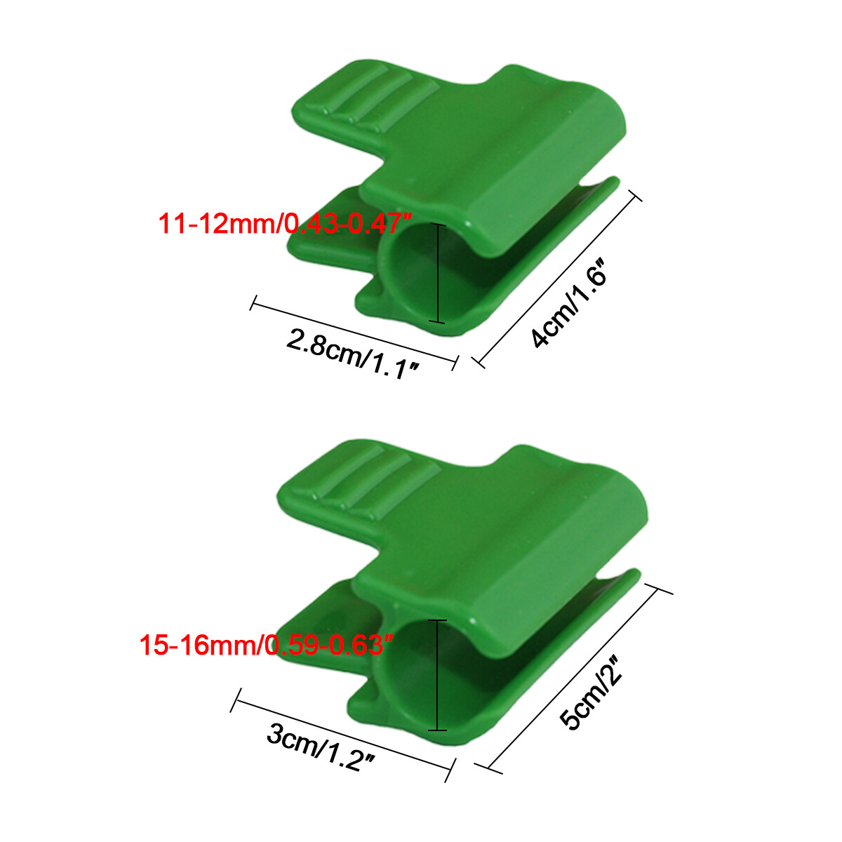 20/40X Pipe Clamps Plant Stakes Greenhouse Film Fixing Garden Netting ...