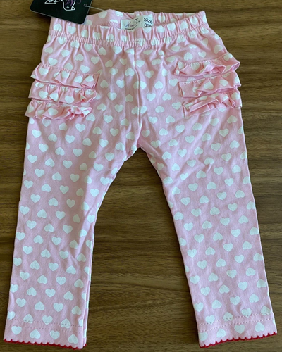 MiniFin Baby Girl’s Heart Ruffle Leggings - BNWT - Sizes 000 or 0 - RRP ...