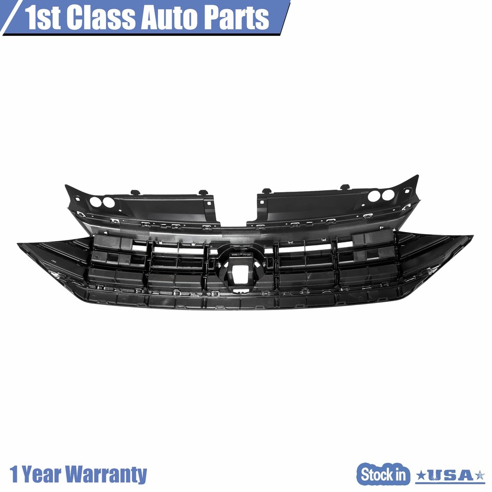 Front Center Bumper Grille W/ Chrome Trim For 2019 2020 VW Jetta ...