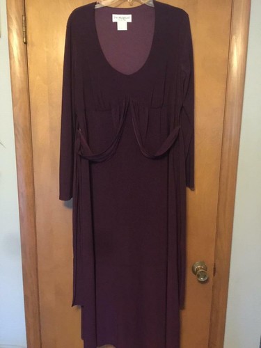 LEW MAGRAM COLLECTION PURPLE ADJUSTABLE TIE LONG DRESS IN MISSES 14 | eBay