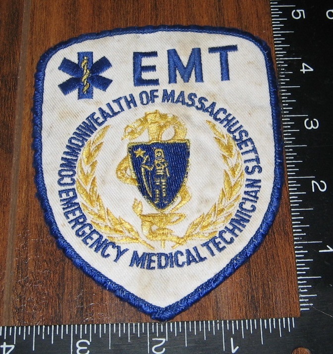 EMT Emergency Medical Technician Commonwealth of Massachusetts Cloth ...