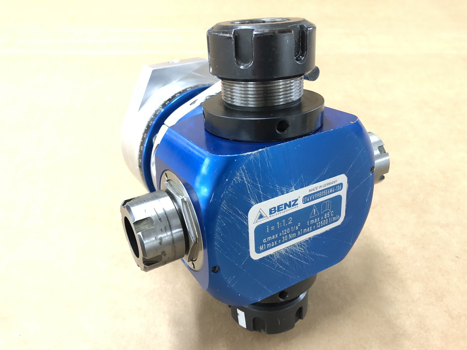 BENZ QUATTRO ISO30 4 SIDE ANGLED MILLING / DRILLING CNC AGGREGATE HEAD ...