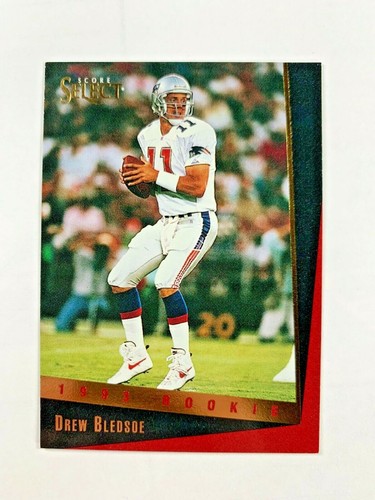 1993 Pinnacle Score Select Drew Bledsoe #166 Rookie Card New England ...