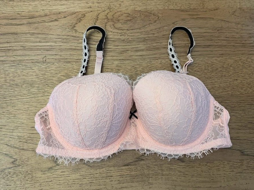 Victoria's Secret Angel Pink Lace 36D Dream Angels Lightly Lined Demi ...
