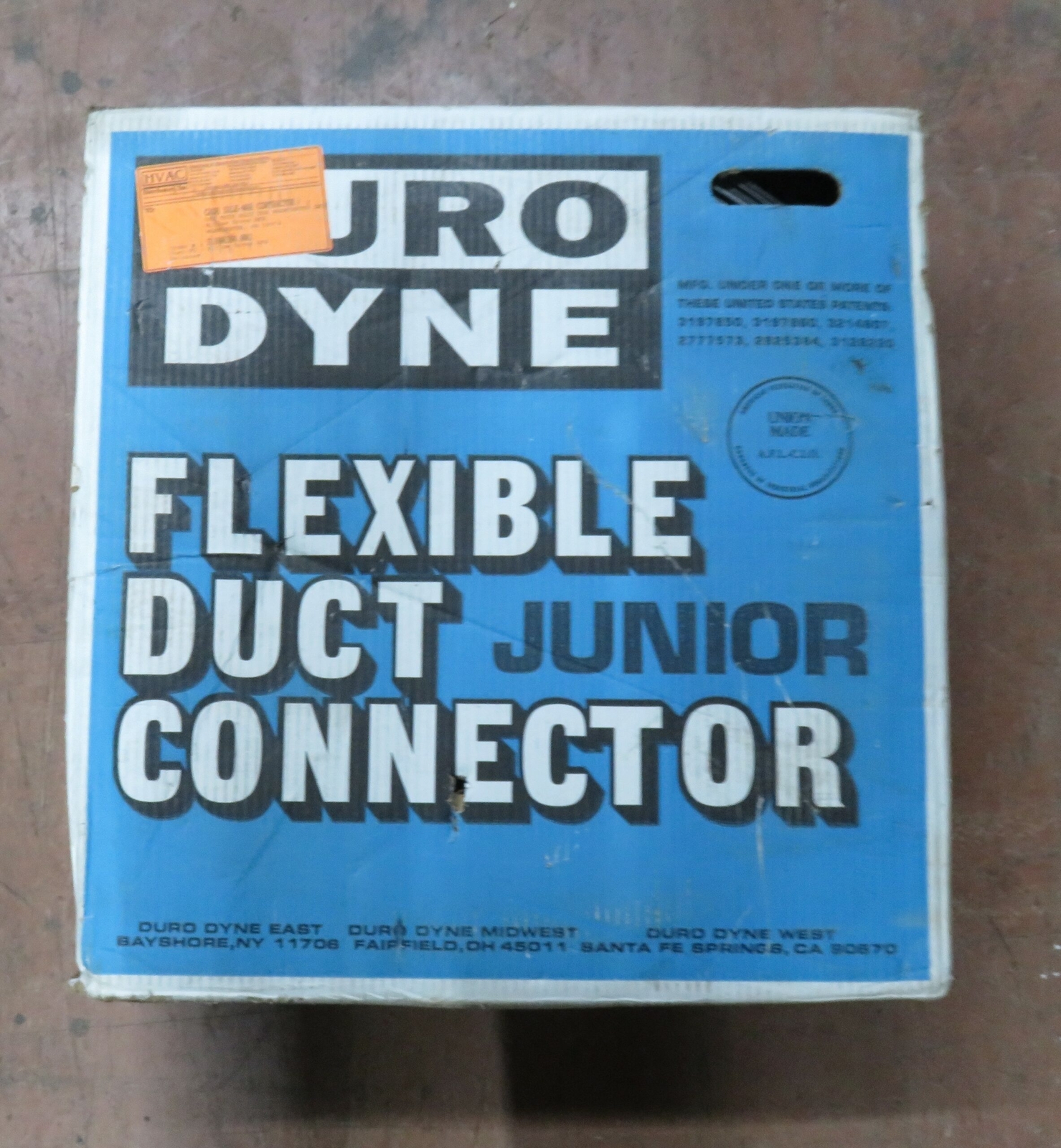 NEW DURO DYNE FLEXIBLE DUCT CONNECTOR JRN 10028 1 3/4X3X1 3/4 NEOPRENE ...