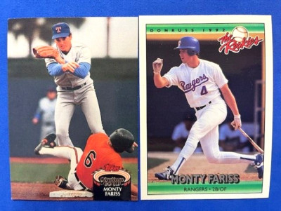 MLB - Monty Fariss 1992 Topps Stadium Club & 1992 Donruss The Rookies ...