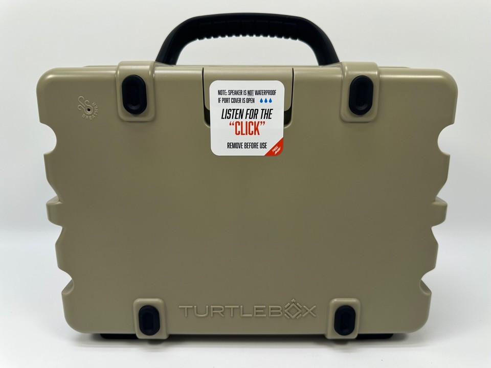 TurtleBox Field Tan Waterproof Bluetooth Gen 3 Outdoor Portable Speaker ...