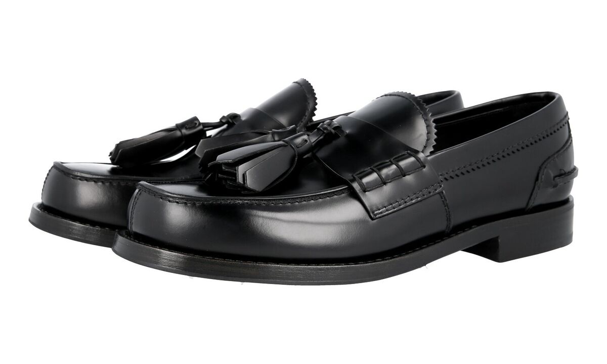 PRADA PENNY TASSLE LOAFER SUIT DRESS SHOES 2DG086 BLACK PRADA PENNY TASSLE LOAFER SUIT DRESS SHOES 2DG086 BLACK