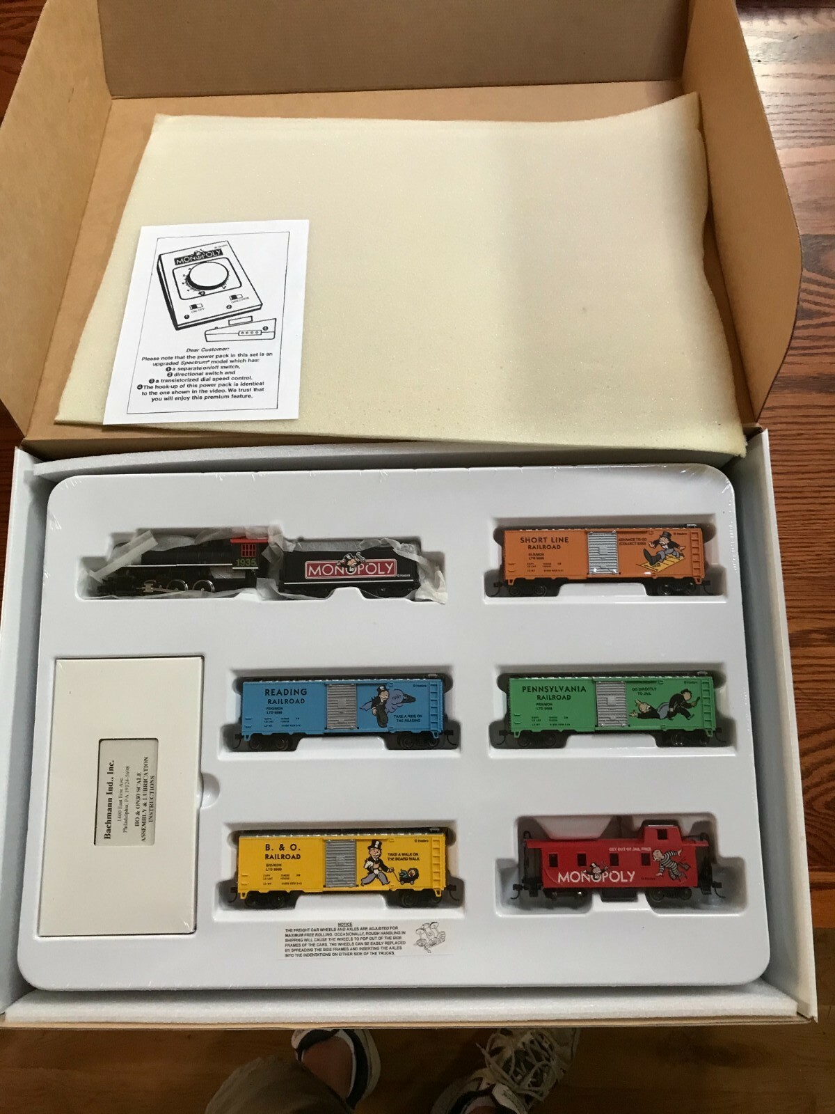 monopoly train set never opened in original box | eBay