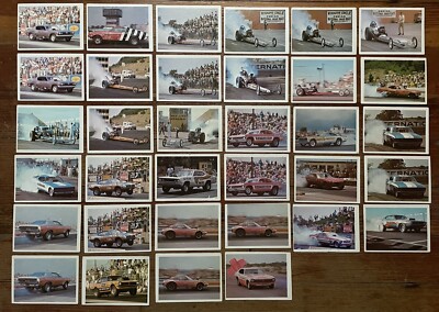 1971 Fleer AHRA Official Drag Champs Vintage Trading Card Lot (34 Total ...