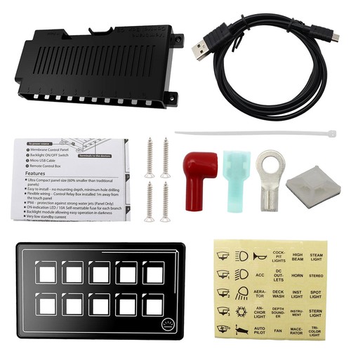 10P Touch Screen Control Switch Panel APP Control for Car Boat Truck ...