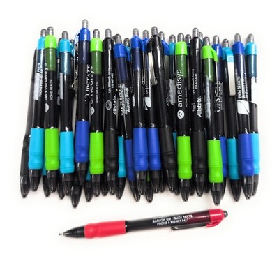 30ct Lot Misprint Click Pens MAXGLIDE Hub Pen: MULTICOLOR Thick Rubber ...