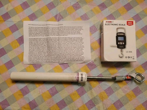 Recoil Spring Weight Tester 1911& Semiauto Pistols W/3/4" PVC &Digital ...