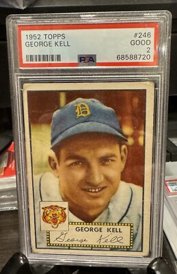 1952 Topps George Kell #246 PSA 2 “GOOD” Detroit Tigers HOF SUPERSTAR ...