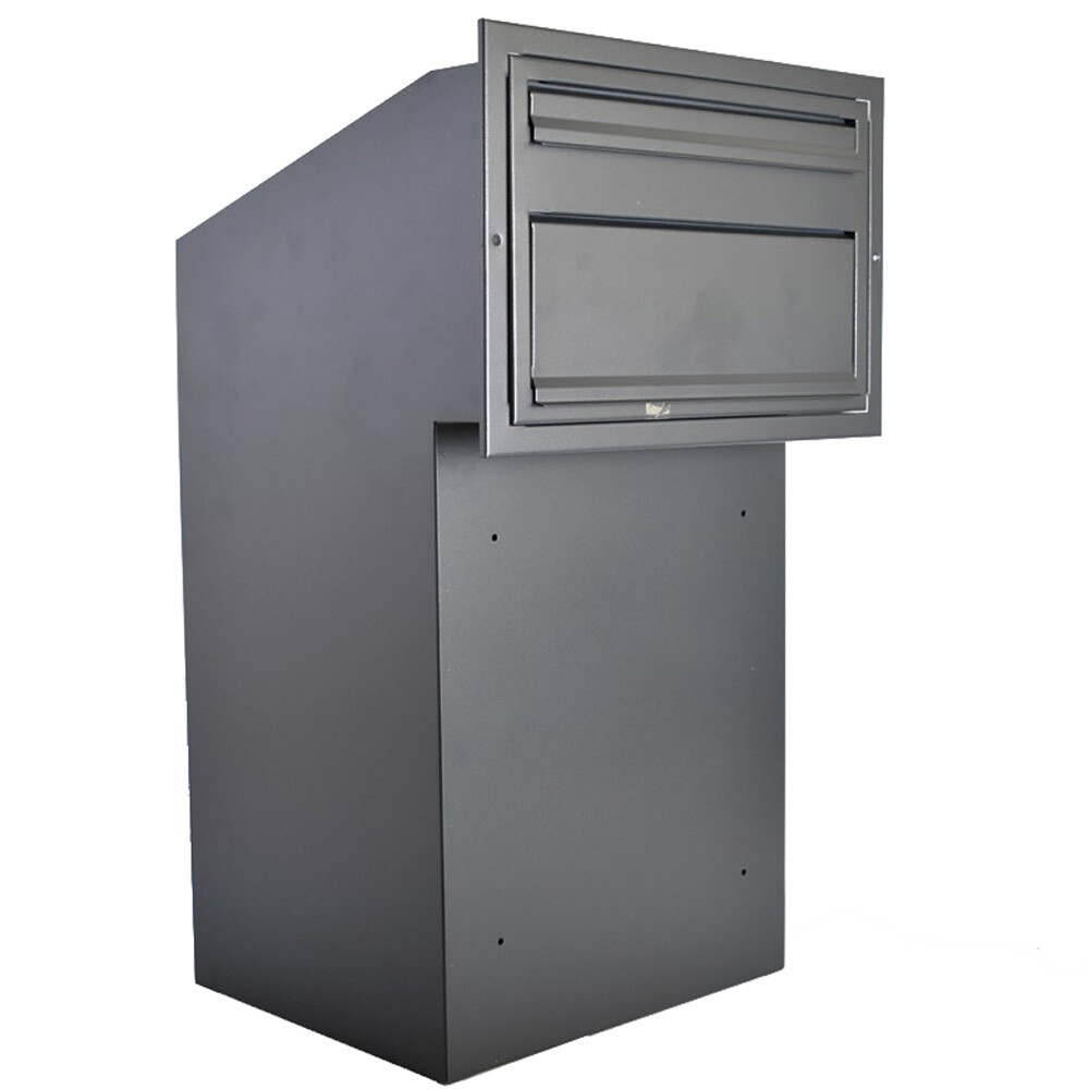 Parcel Box for Gates & Fences Rear Access Sigma Large Lockable RAL 7016 ...