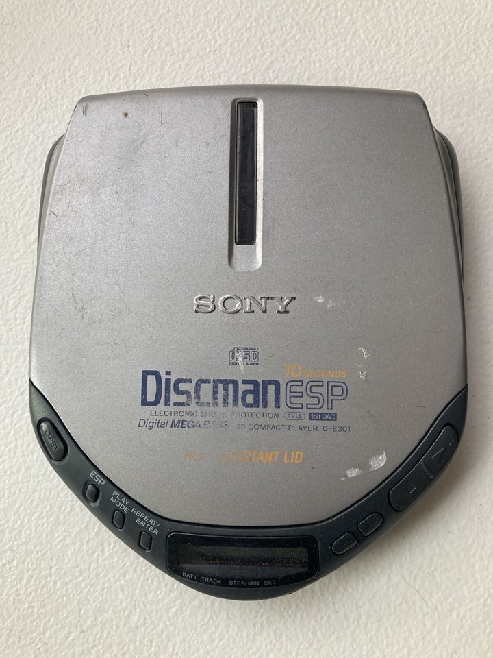 Sony Discman ESP CD Compact Player Mega Bass D-E301 W/ Charger - Tested ...