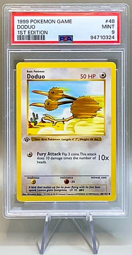 Pokémon 1ST EDITION SHADOWLESS Doduo #48/102 - 1999 Base Set - PSA 9 ...