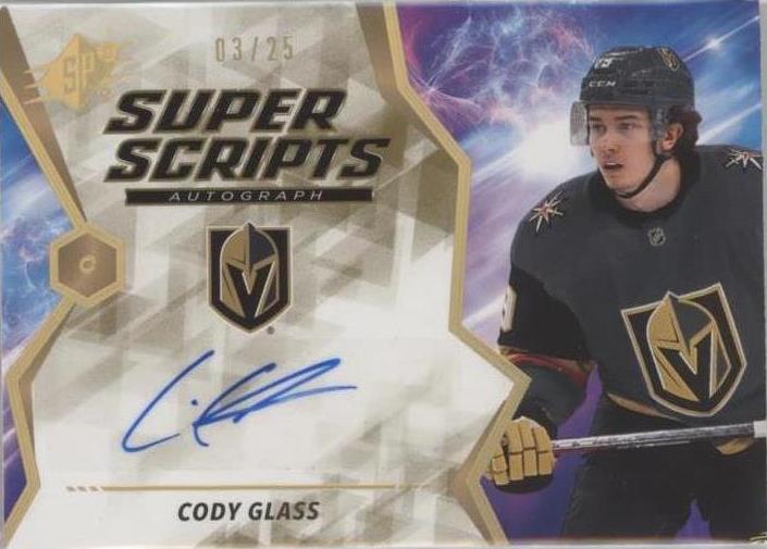 2020-21 SPx - Super Scripts Cody Glass #S-CG Gold /25 (AU) for sale ...