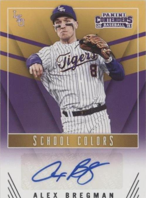 2015 Panini Contenders - School Colors Alex Bregman #14 Signatures (AU ...