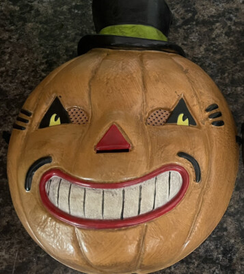 PLACEHOLDER Vintage Retro Style Halloween Pumpkin Hat Unisex Adult Face ...